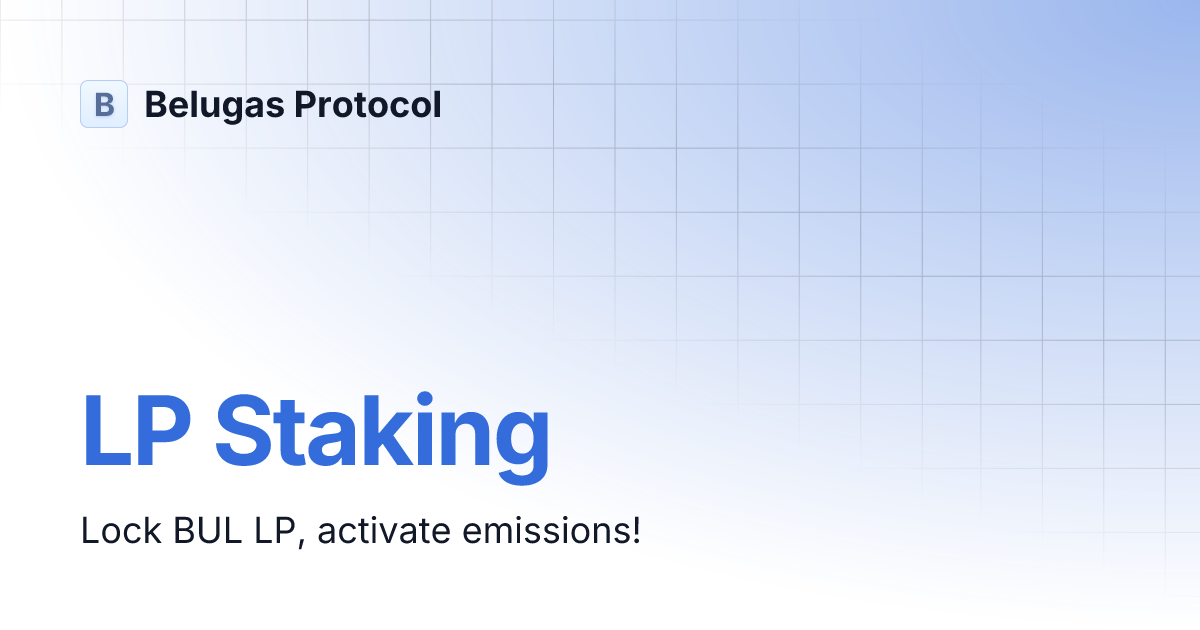 LP Staking | Belugas Protocol